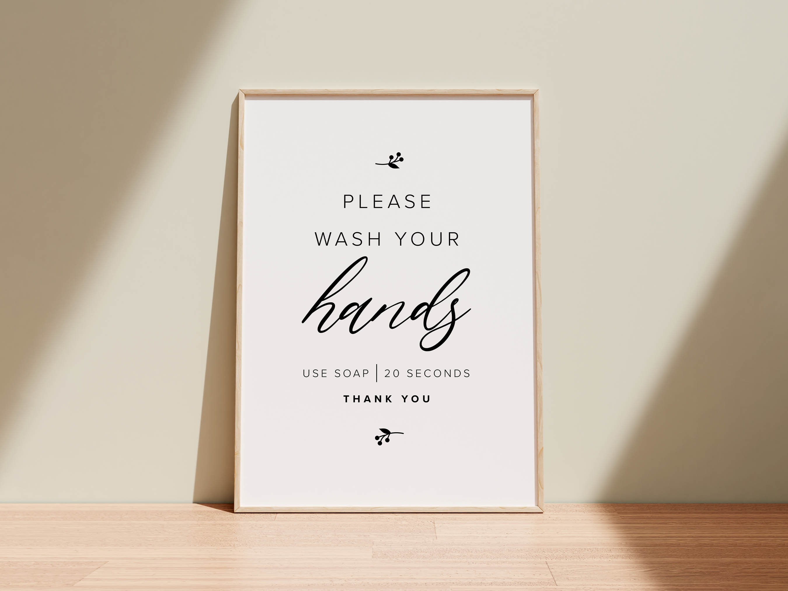 Printable Bathroom Decor: Please Wash Your Hands, Wash Your Hands Sign ...