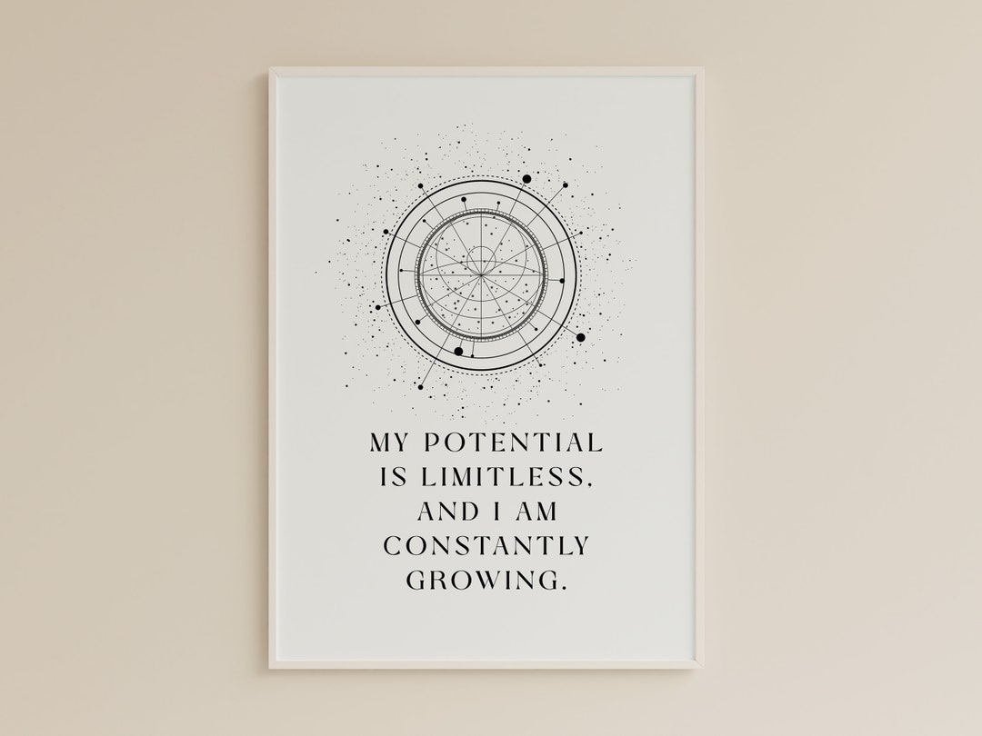 Printable Motivational Poster: 'my Potential is Limitless' Quote ...