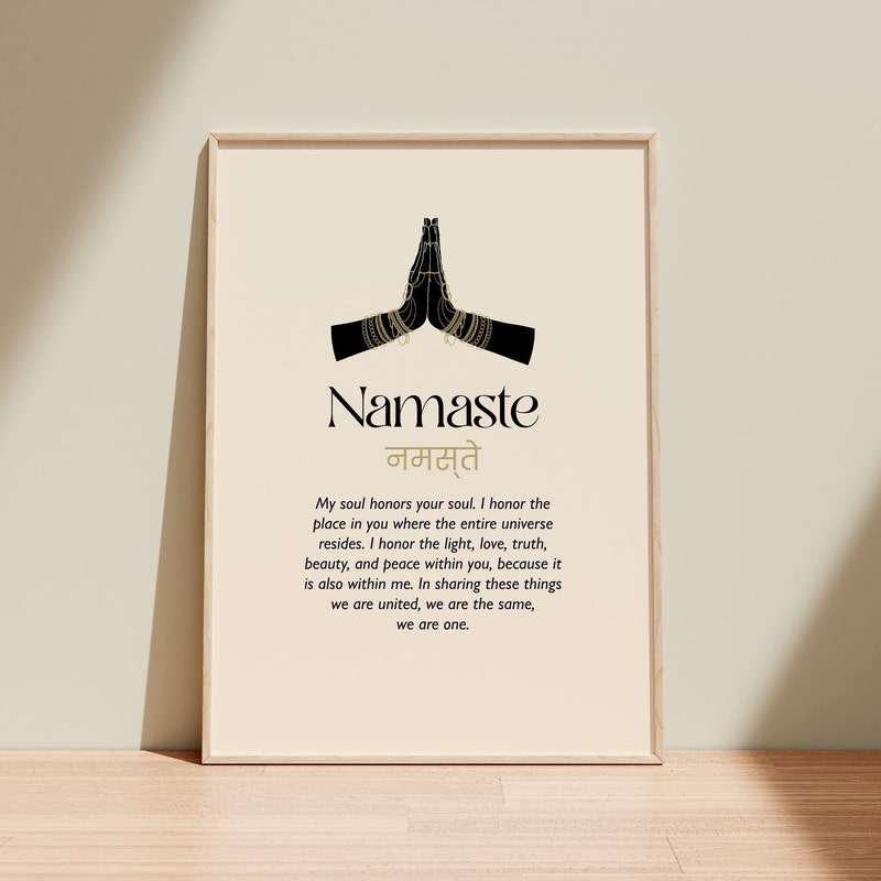 Namaste Poster - Etsy