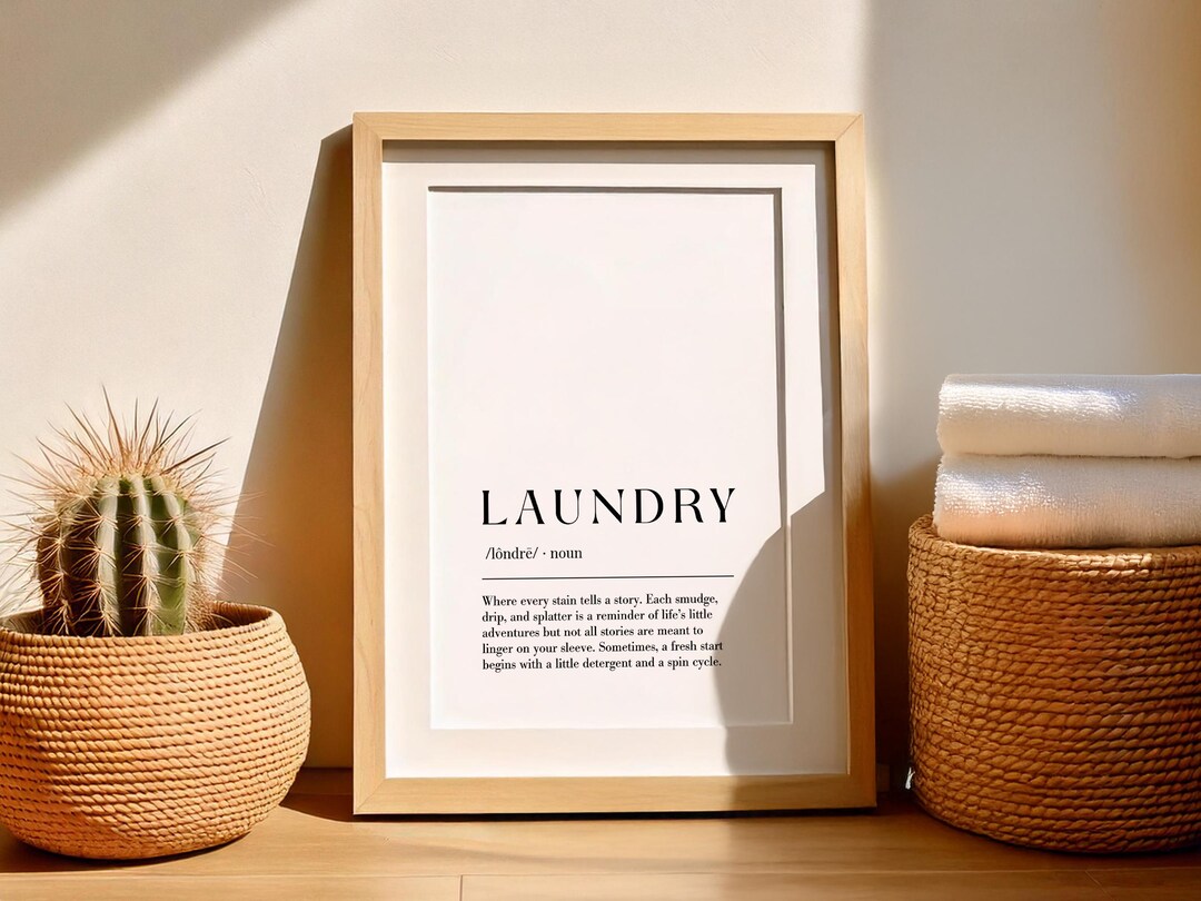 Laundry Definition Printable Wall Art, Definition Print for Laundry ...
