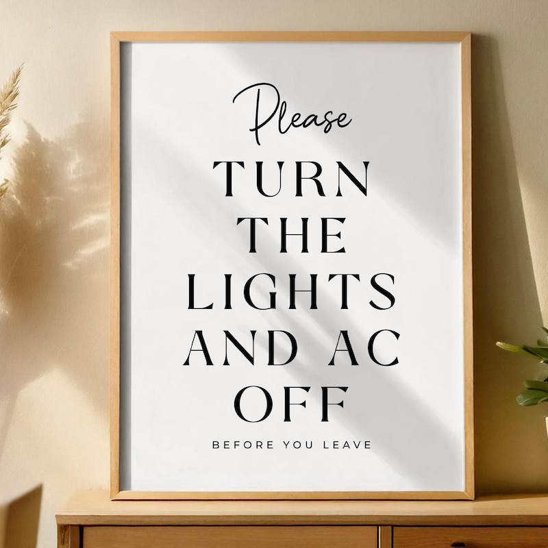 Turn off Ac Sign - Etsy