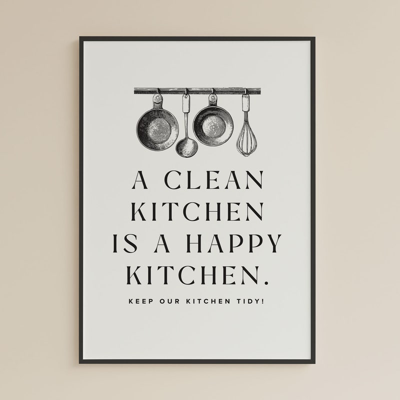 Clean Kitchen Sign - Etsy