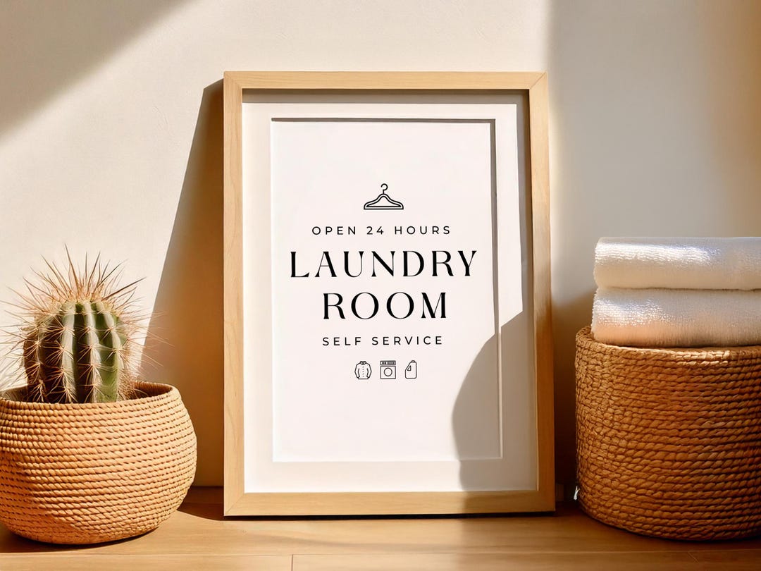Printable Laundry Sign for Laundry Room Minimalist Decor, Washing Room ...