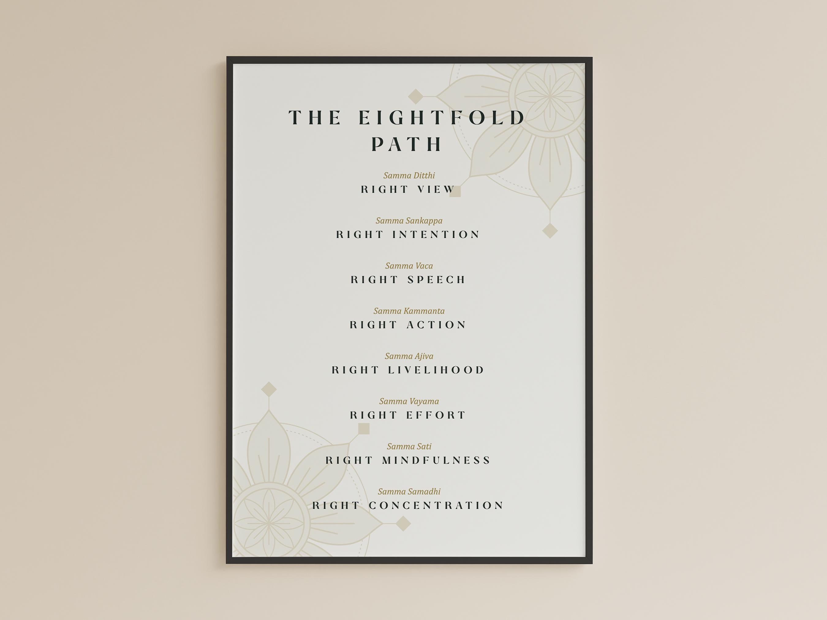 Eightfold Path Wall Art: Spiritual Decor (digital Download) - Etsy
