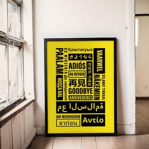 Printable Classroom Wall Decor: Goodbye in Different Languages ...