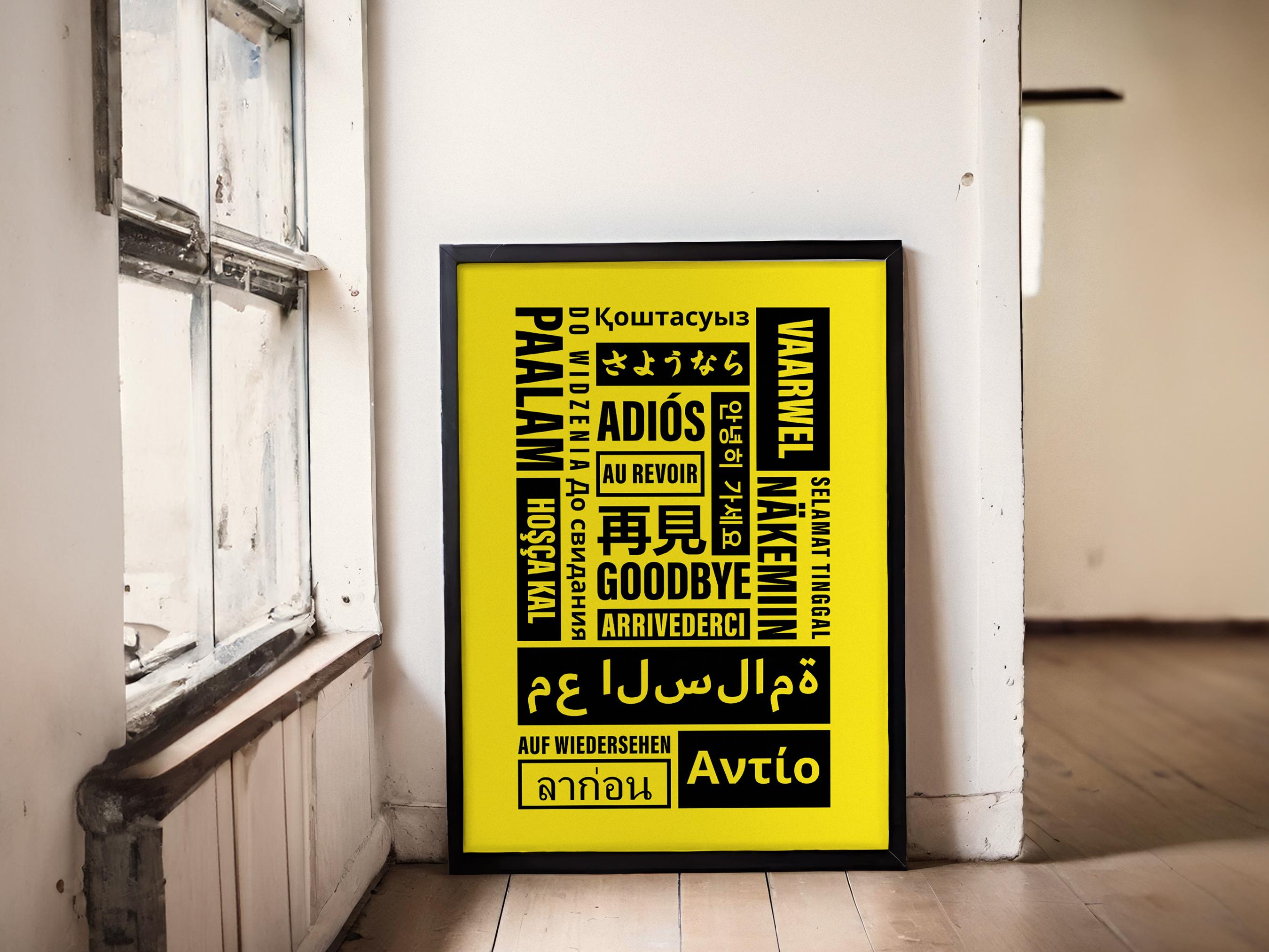 Goodbye in Different Languages Classroom Poster | Multilingual ...