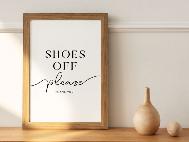 Printable Shoes off Please Kindly Remove Your Shoes Sign for - Etsy
