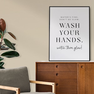 Printable Wash Your Hands Sign for Bathroom Sign Decor, Restroom Sign ...
