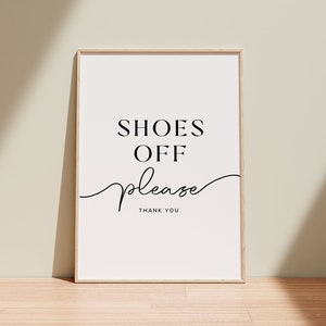 Printable Shoes off Please Kindly Remove Your Shoes Sign for Entryway ...