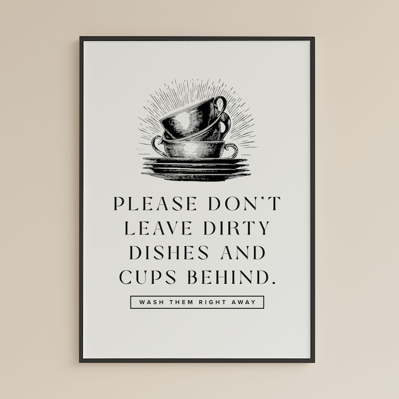 Wash Dishes Sign - Etsy Australia