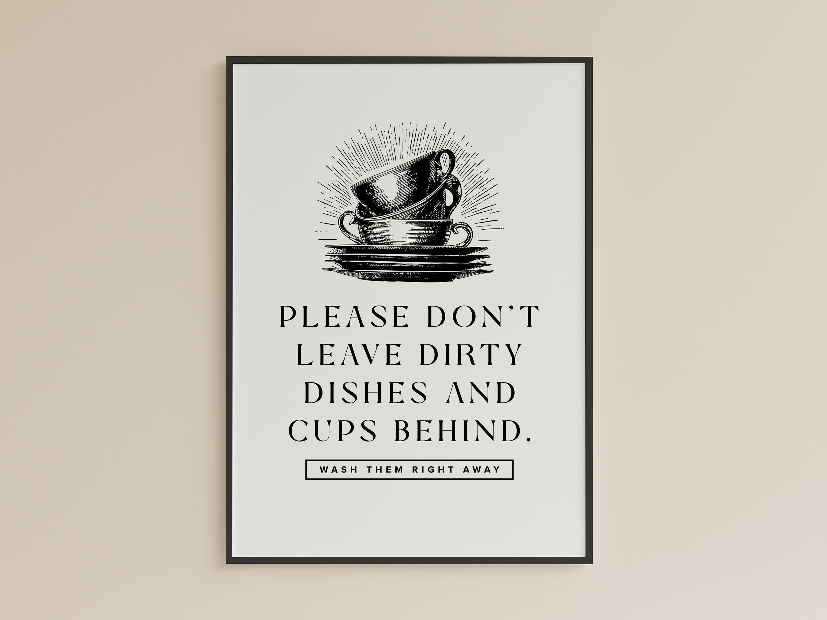 Printable Clean up Kitchen Sign: Please Don't Leave Dirty Dishes and ...