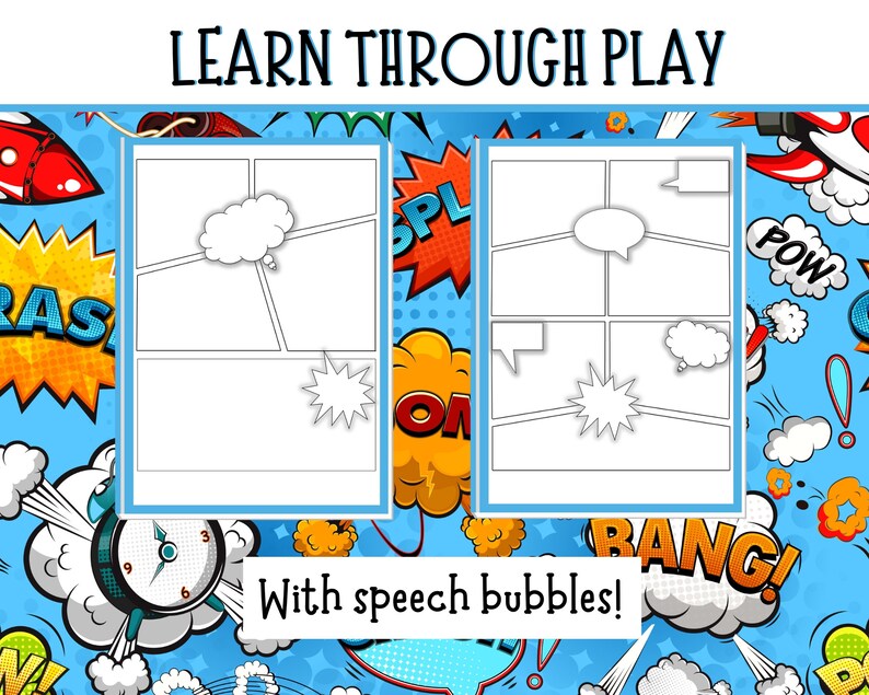 Blank Comic Book , Storyboard Template Book, Kids Activity Pages, Gifts ...