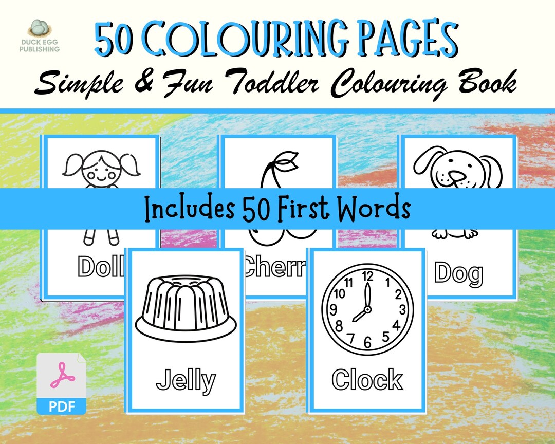 Toddler Colouring Pages for Kids Activity Book for Preschool Printable ...