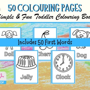 Toddler Colouring Pages for Kids Activity Book for Preschool Printable ...