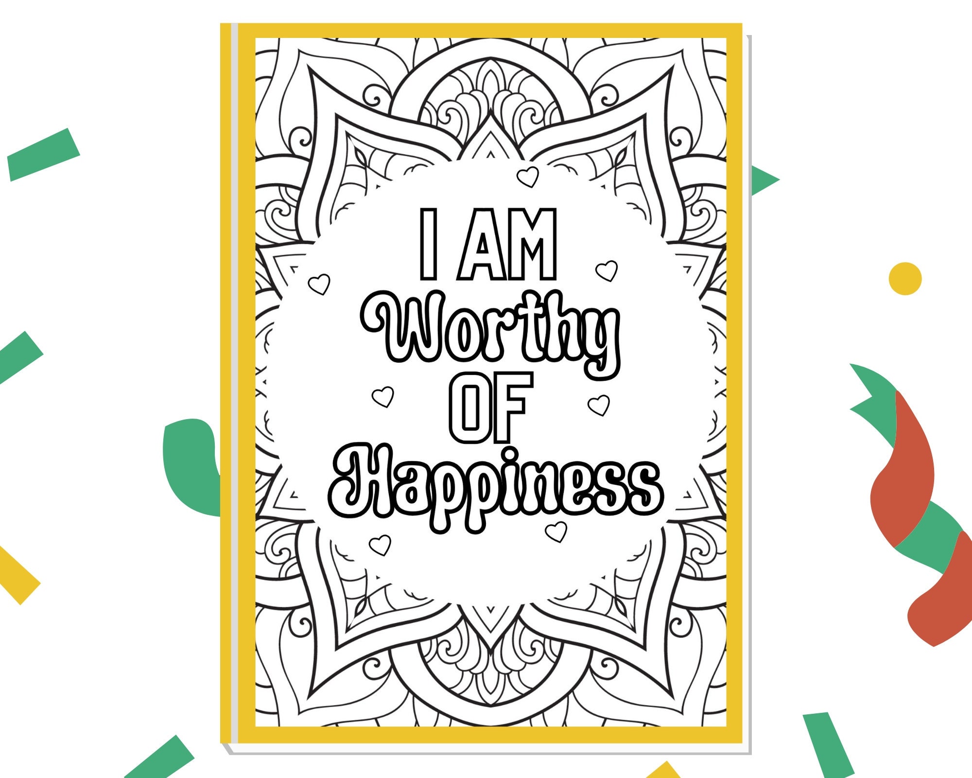 Positive Affirmations Colouring Book, Motivational Quotes Printable ...
