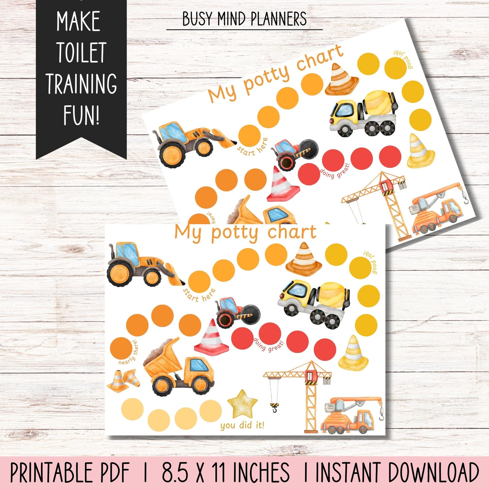 Potty Training Chart for Toddlers Reward Chart for Toilet Training ...