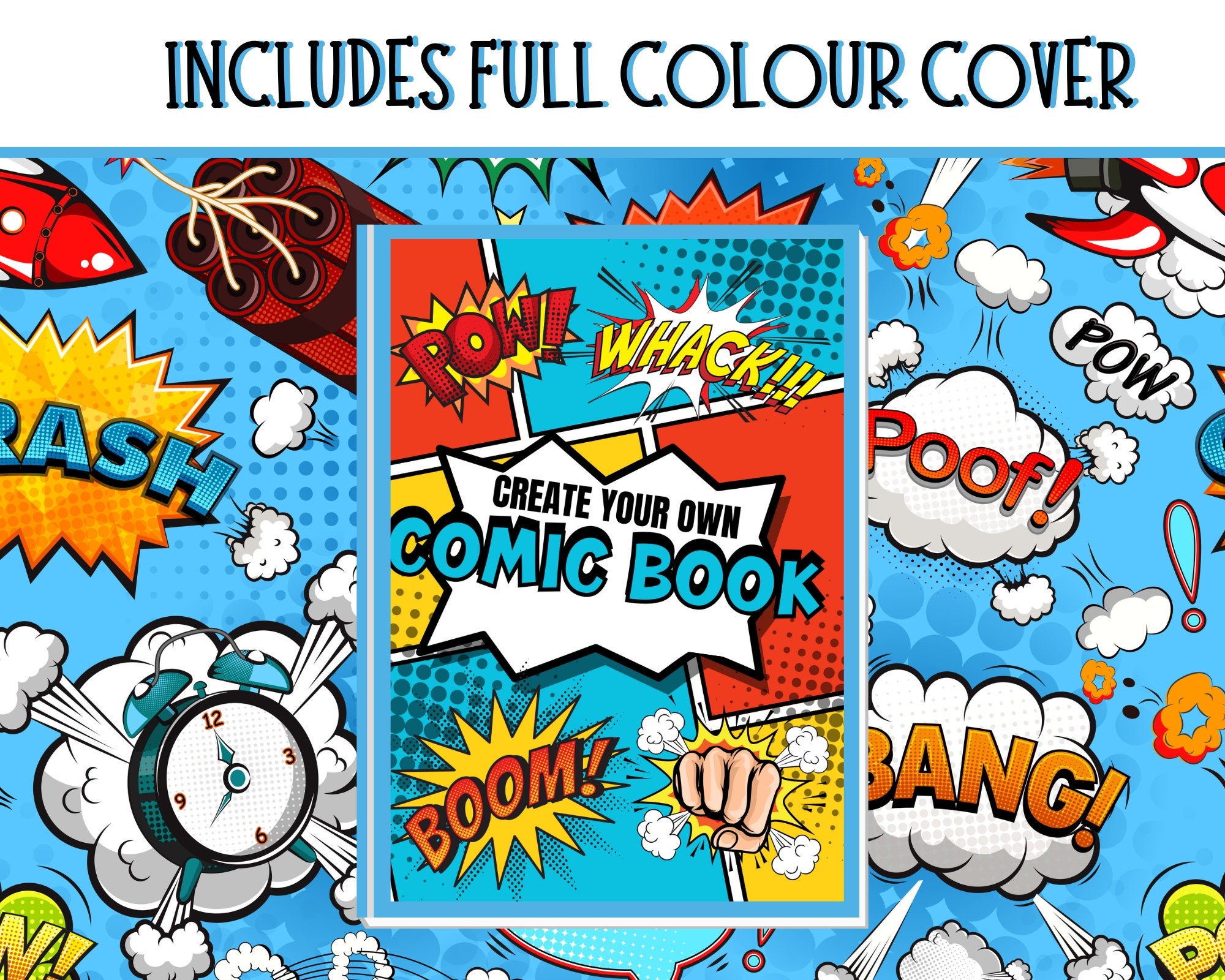 Blank Comic Book , Storyboard Template Book, Kids Activity Pages, Gifts ...