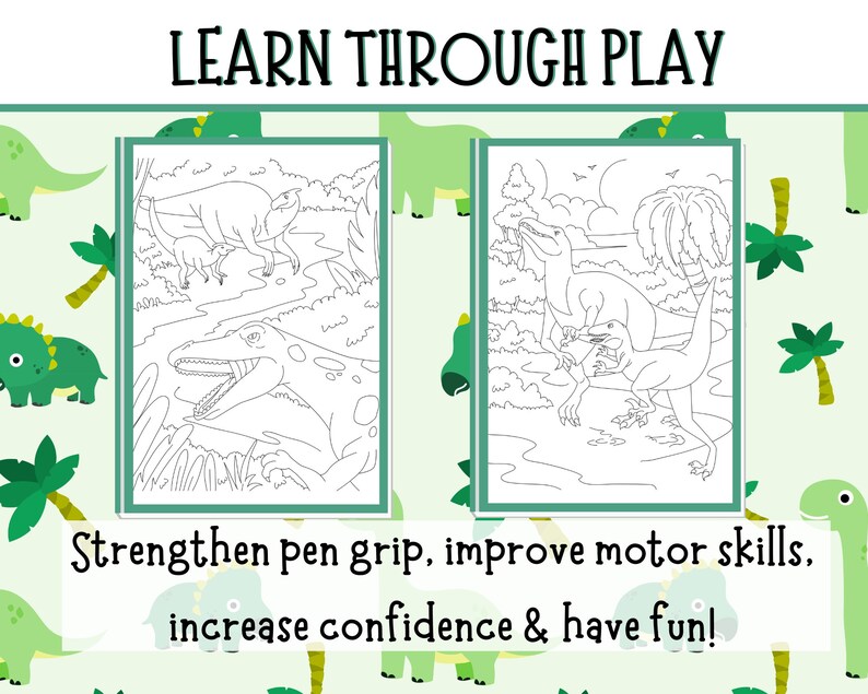 Dinosaur Colouring Pages I Dinos for Kids, Boys, Girls I 50 Dinosaur ...