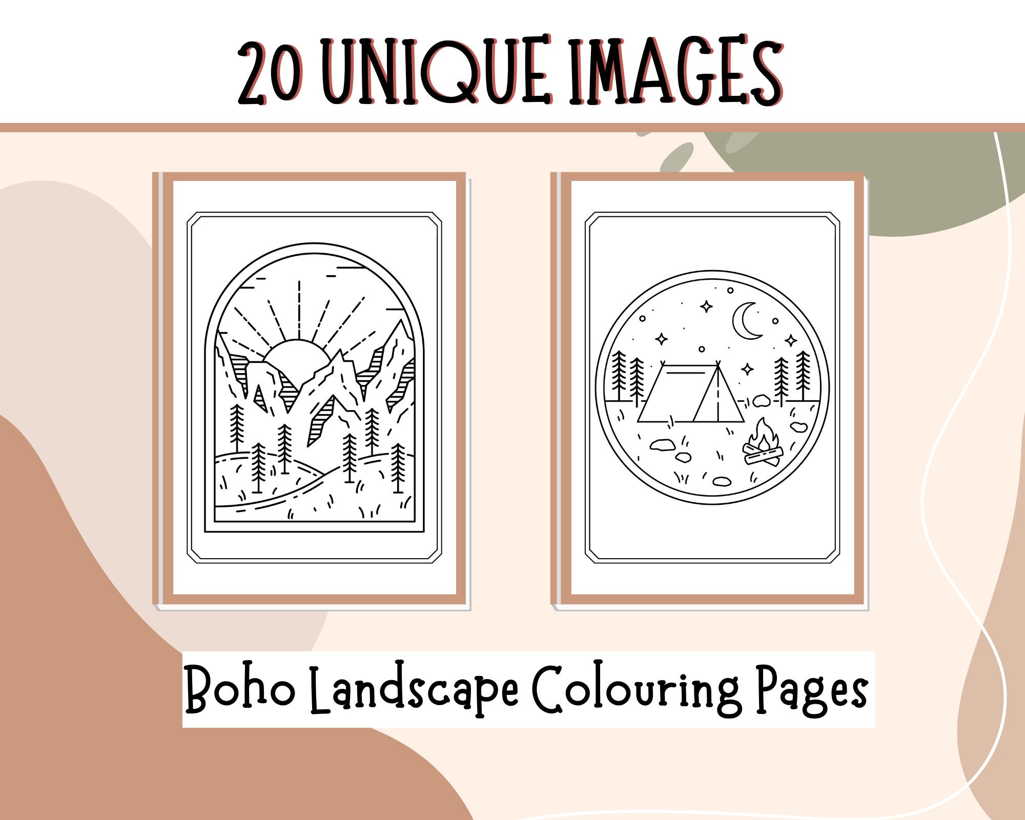 Boho Colouring Pages for Adults, Printable Colouring Books for Women ...