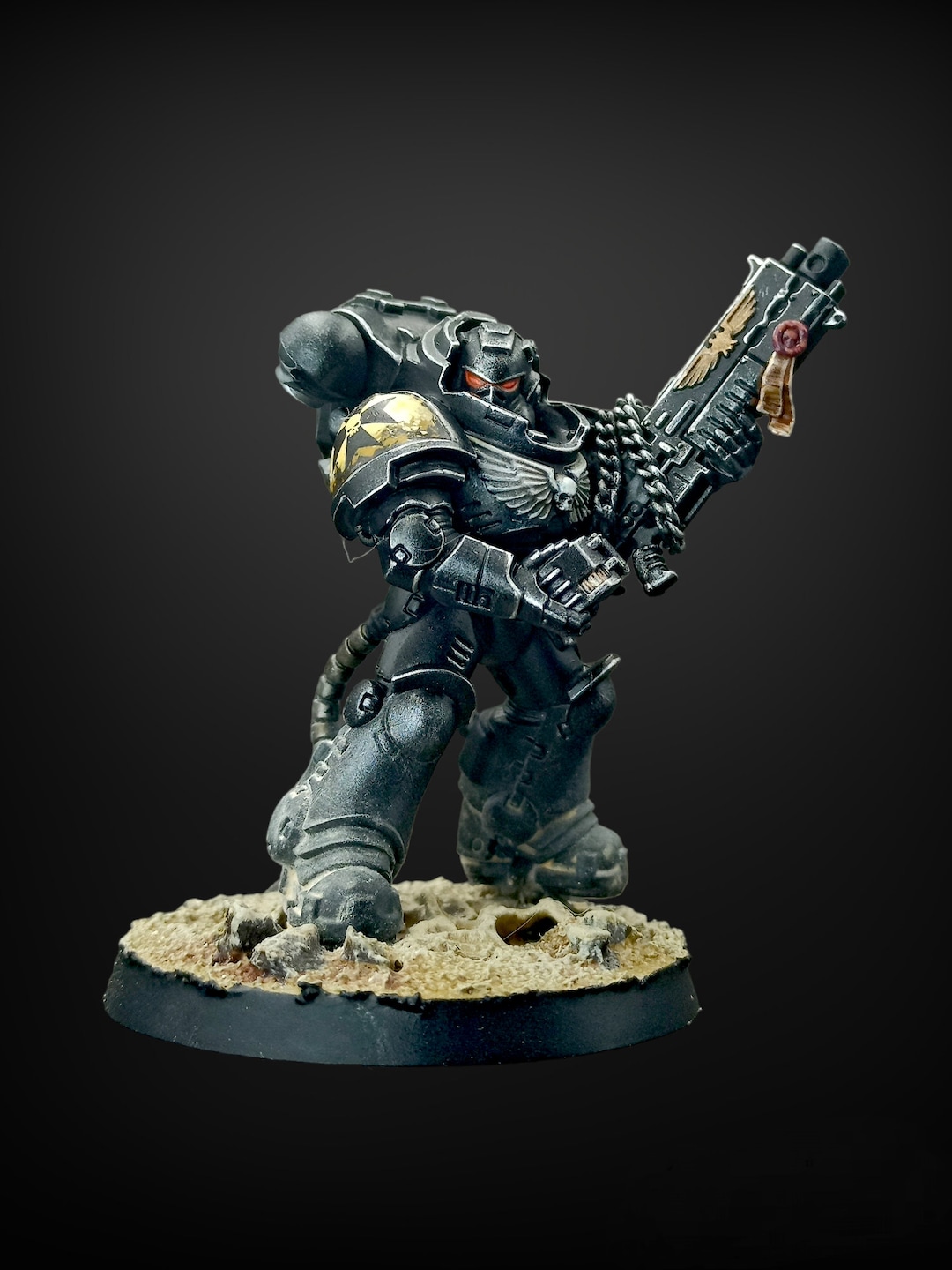 Black Templar Heavy Intercessor - Warhammer 40k Miniature *painted ...
