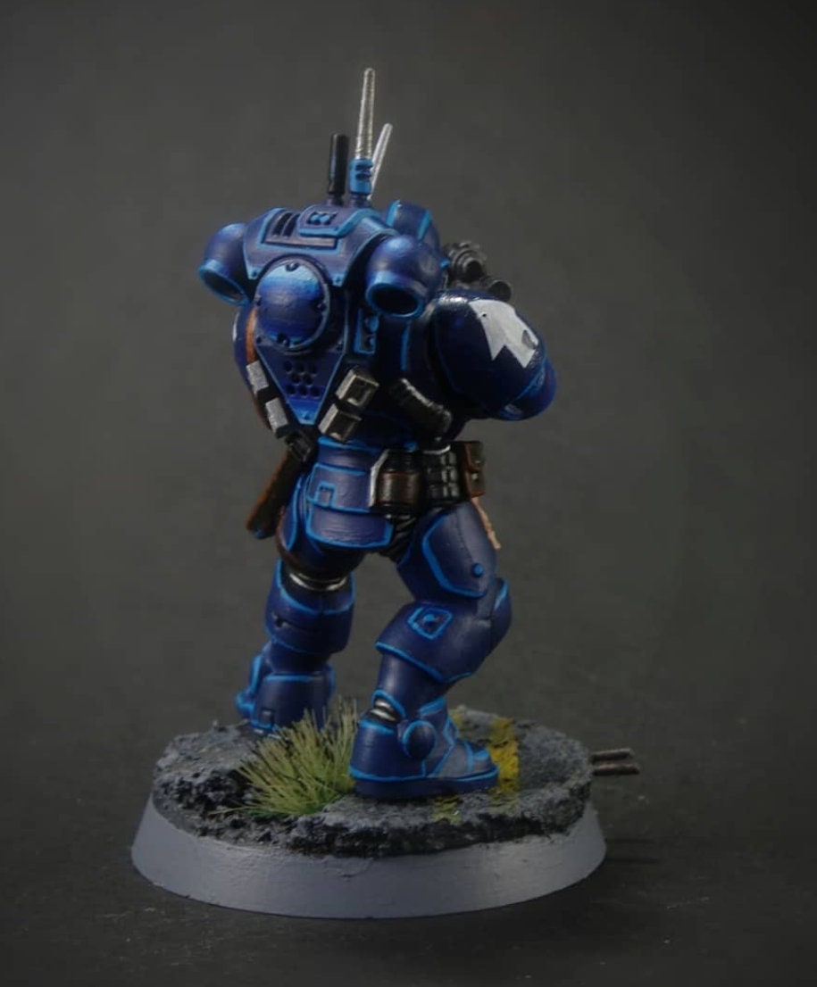 Ultramarine Primaris Infiltrator Warhammer 40k Miniature painted - Etsy