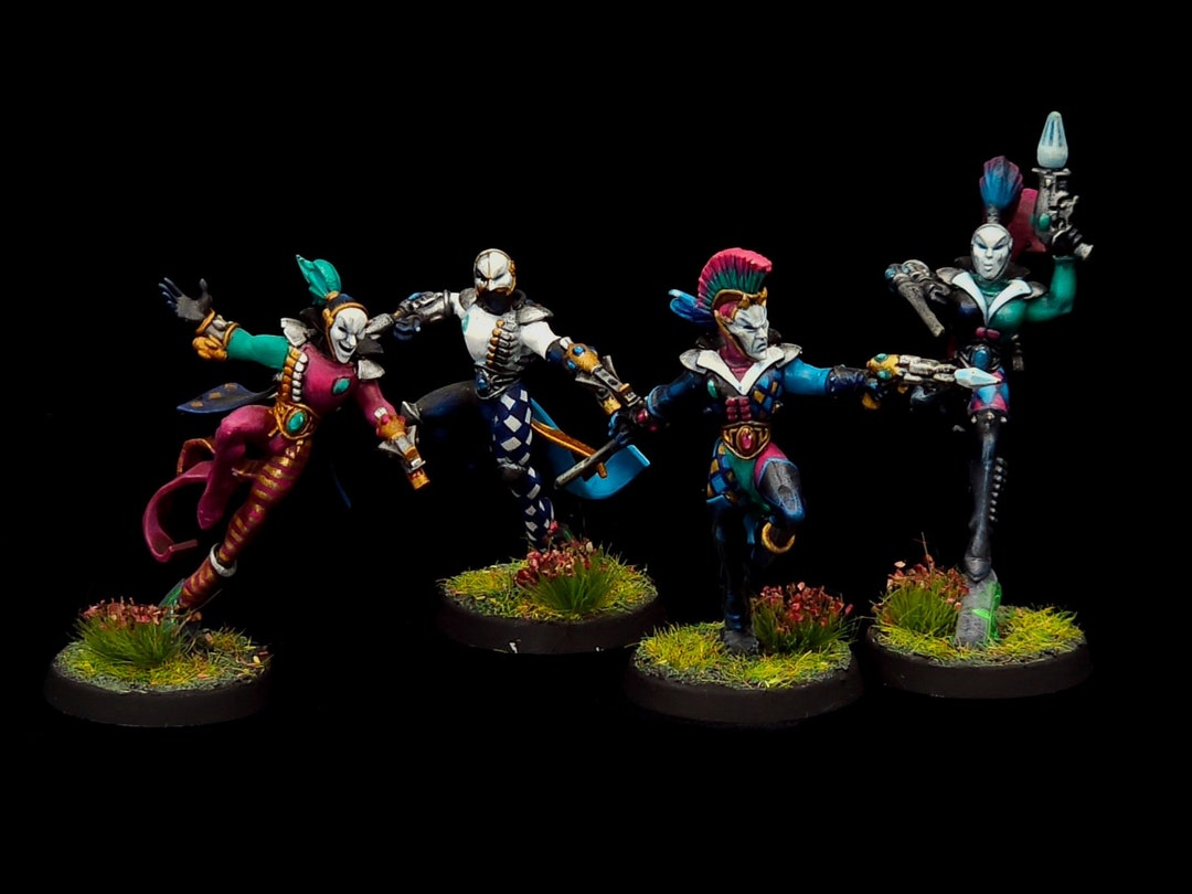 Harlequin Troupe Warhammer 40k Miniature painted - Etsy