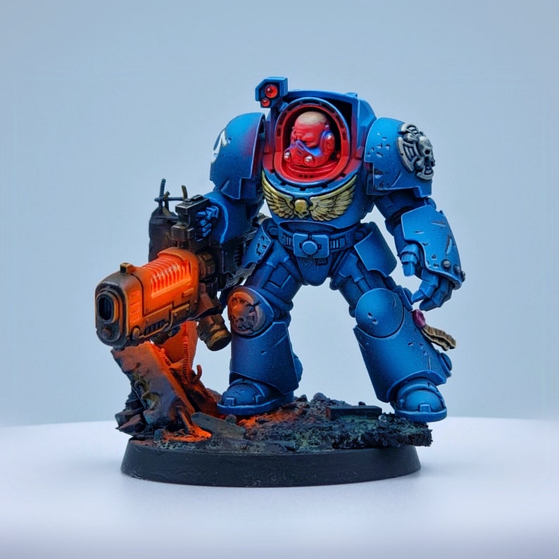Ultramarine Terminator With Plasma Cannon Warhammer 40k Miniature ...