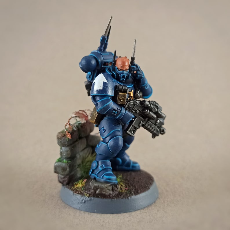 Ultramarine Primaris Infiltrator Warhammer 40k Miniature painted - Etsy