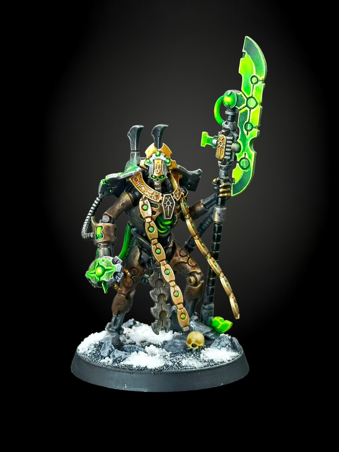 Necron Overlord - Warhammer 40k Miniature *painted* - Etsy