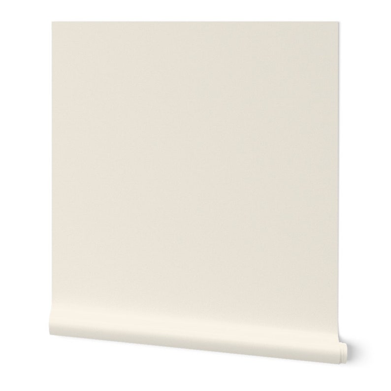 Ivory White Solid Color Wallpaper for Living Room, Bedroom, Kitchen ...