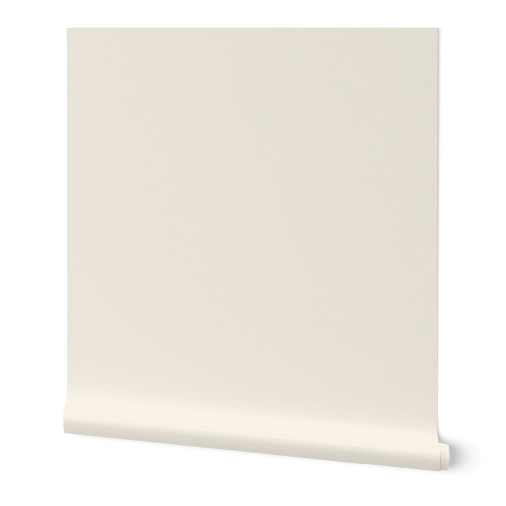 Ivory White Solid Color Wallpaper for Living Room, Bedroom, Kitchen ...