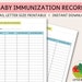 Baby Immunization Record Vaccine Log Immunization Schedule - Etsy