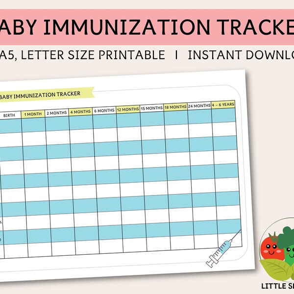 Immunization Tracker - Etsy