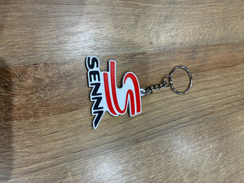 3D Printed Ayrton Senna F1 Keyring - Etsy