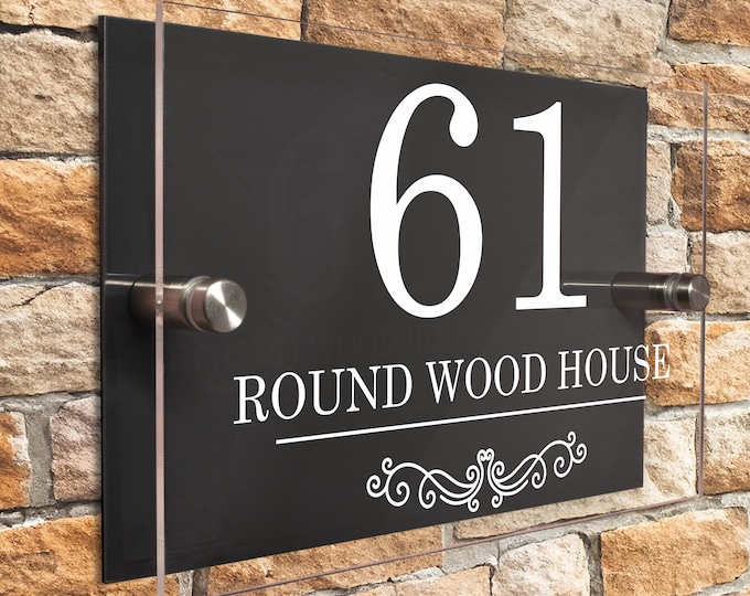 House Wall Plaques UK | Luxe A4 | Personalised Modern Laser Cut House ...