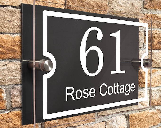 House Wall Plaques UK | Luxe A4 | Precision Laser Cut Acrylic House ...