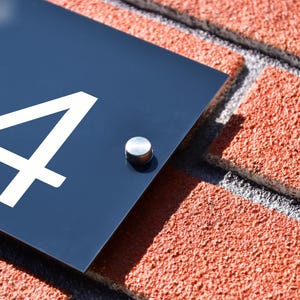 Modern Anthracite House Number Sign No Number Thin Stainless Steel ...