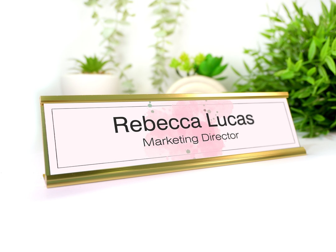 Marketing Director Executive Agency Cute Pink Pastel Desk Name Plaque ...