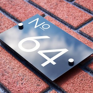 Modern Anthracite House Number Sign No Number Thin Stainless Steel ...