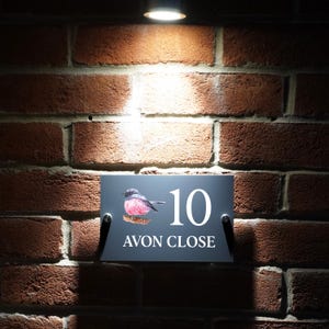 Custom Signs Modern Anthracite House Door Number Plaque 20cm X 13cm ...