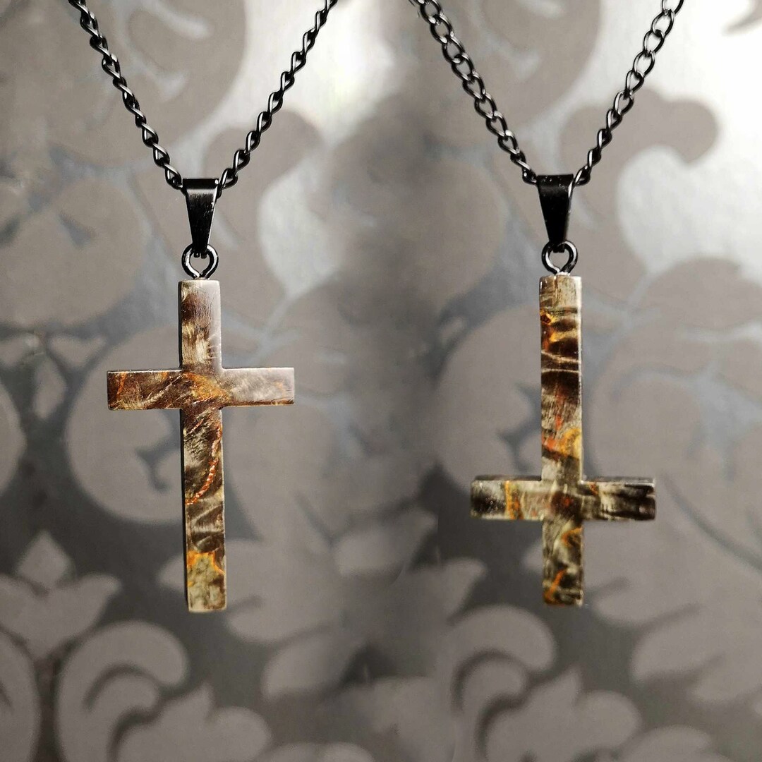 Stabilized Dye Wood Crucifix Pendant Wood Crucifix Pendant Cross ...