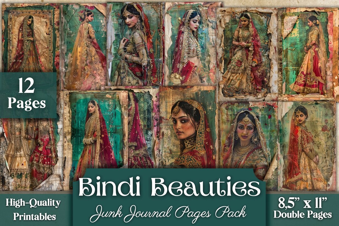 Bindi Beauties Junk Journal Pages PDF, Printable Scrapbook Paper With ...