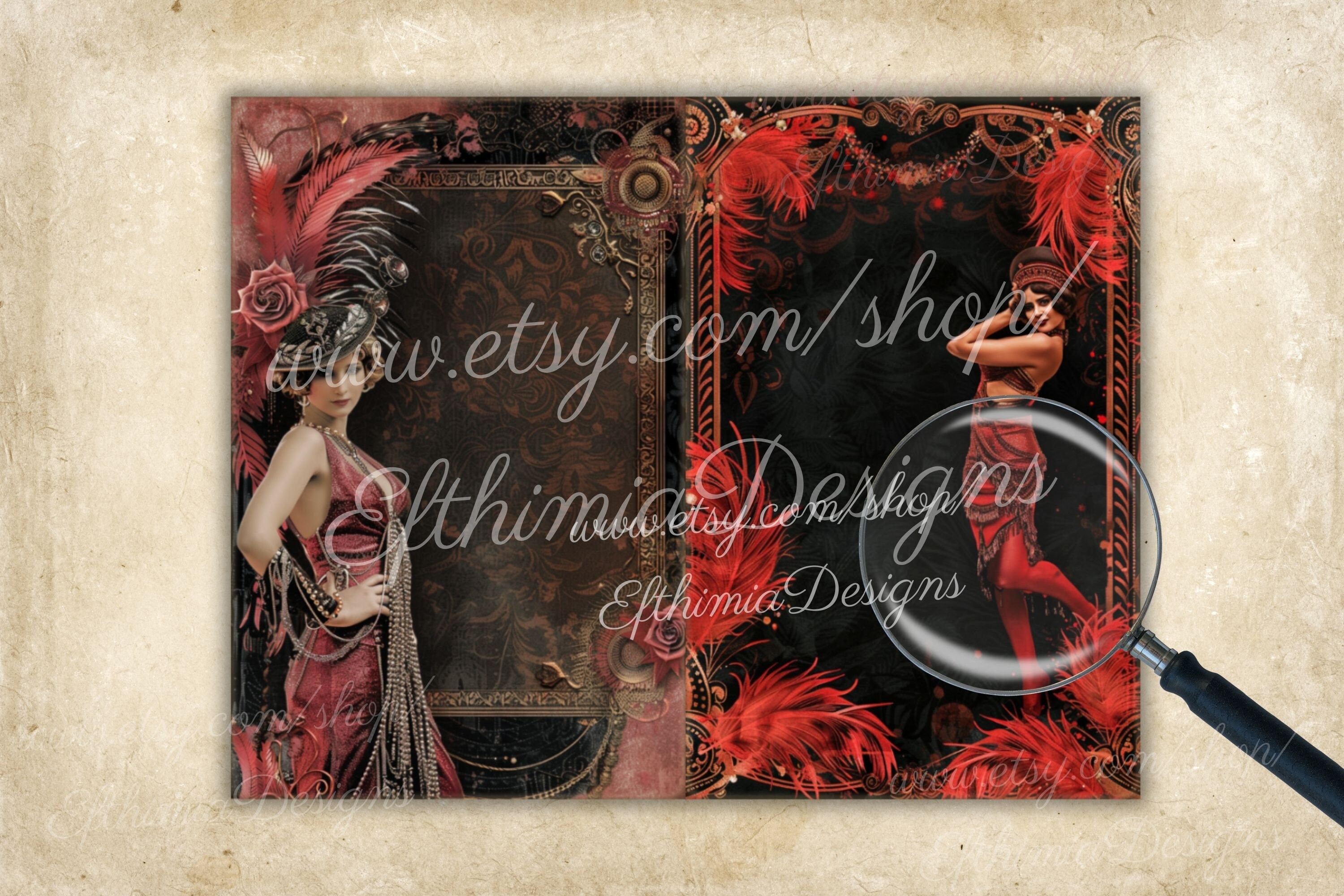 Flapper Beauties Junk Journal, Printable Pages, Roaring Twenties 1920's ...