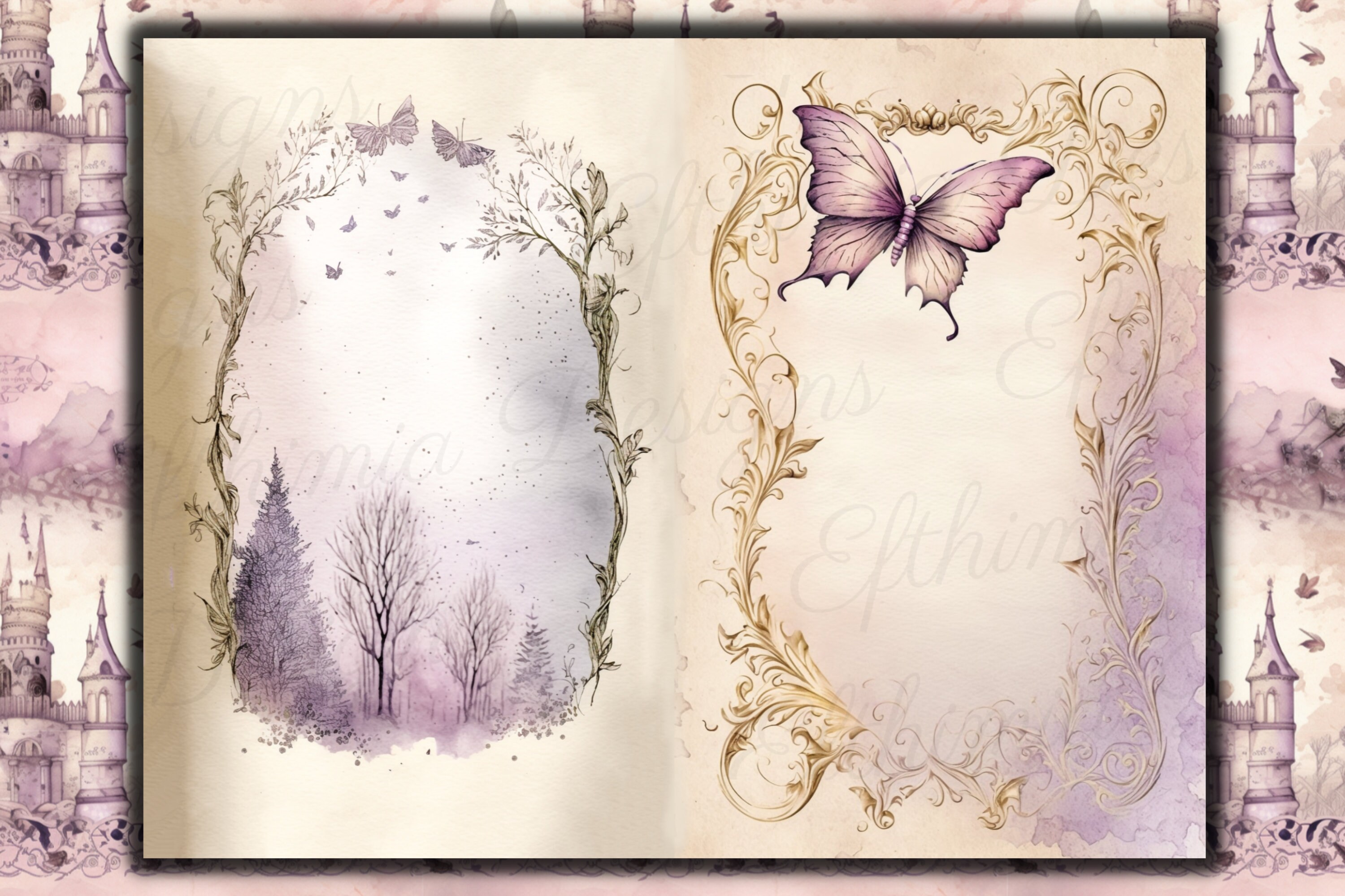 Fairy Tale Junk Journal Pages Printable Digital Journal - Etsy