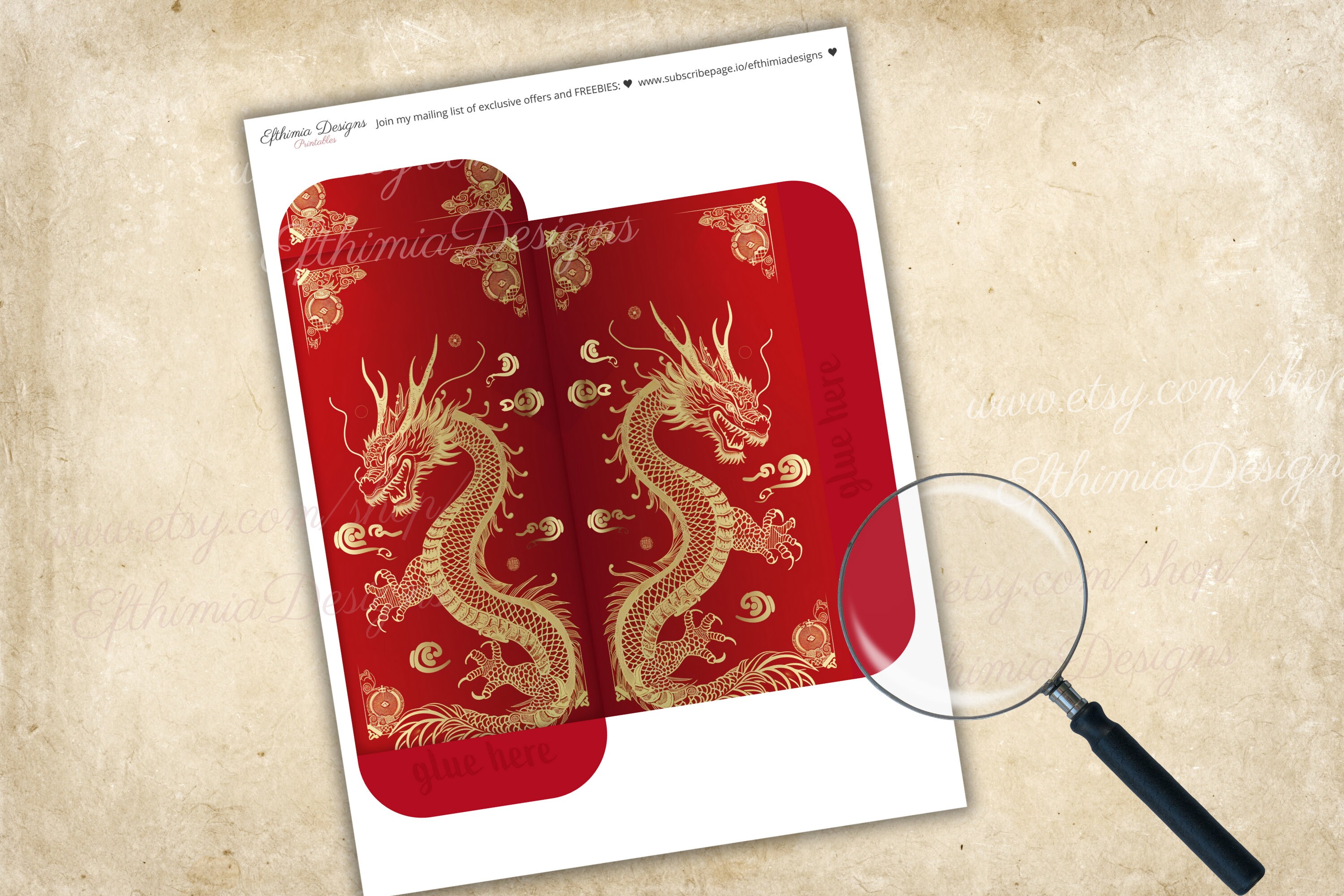 Chinese Red Envelope, Printable Money Packet, Chinese New Year, Lunar ...