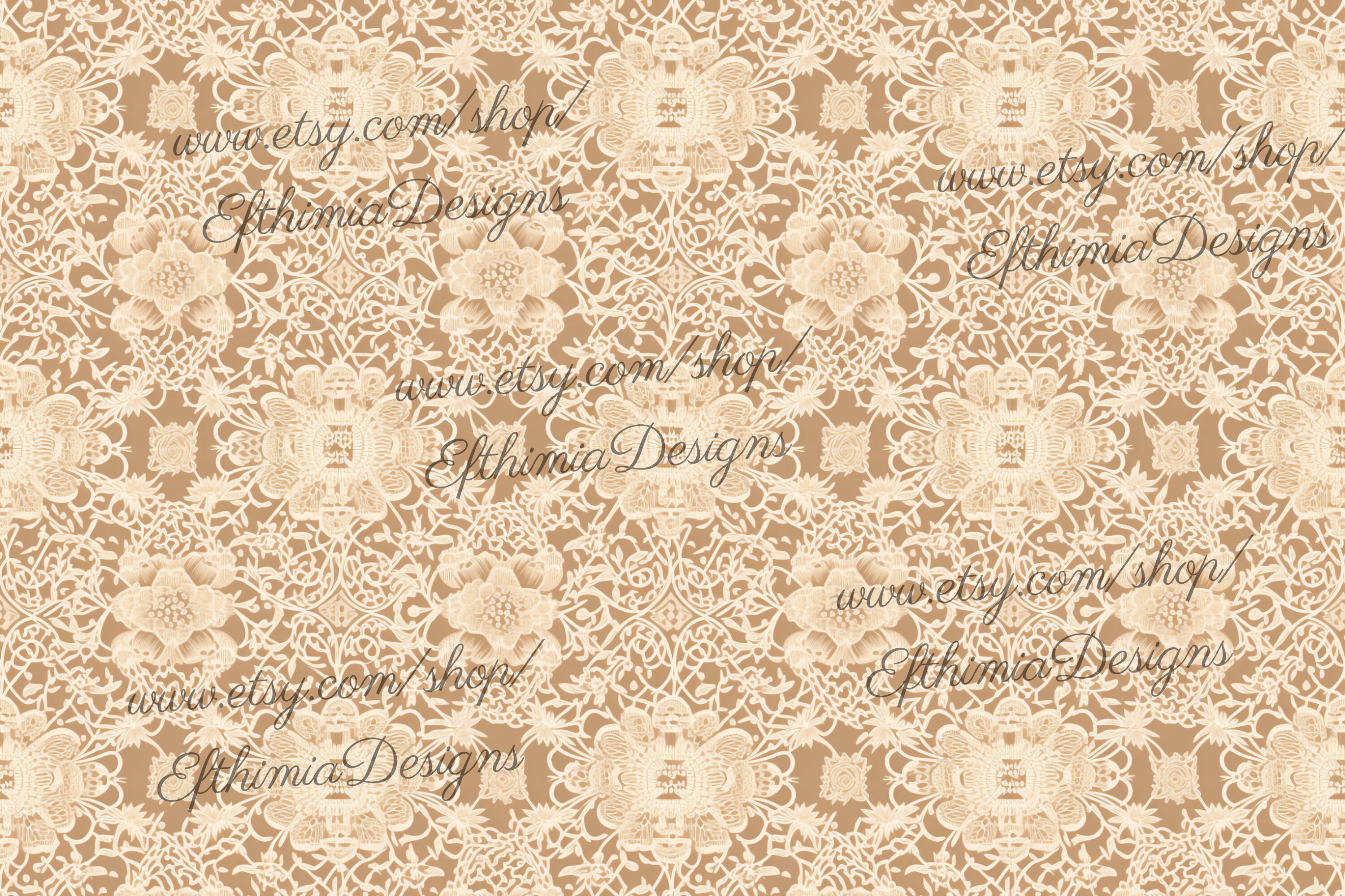 Scrapbook Paper Beige Lace Printable Junk Journal Pattern - Etsy