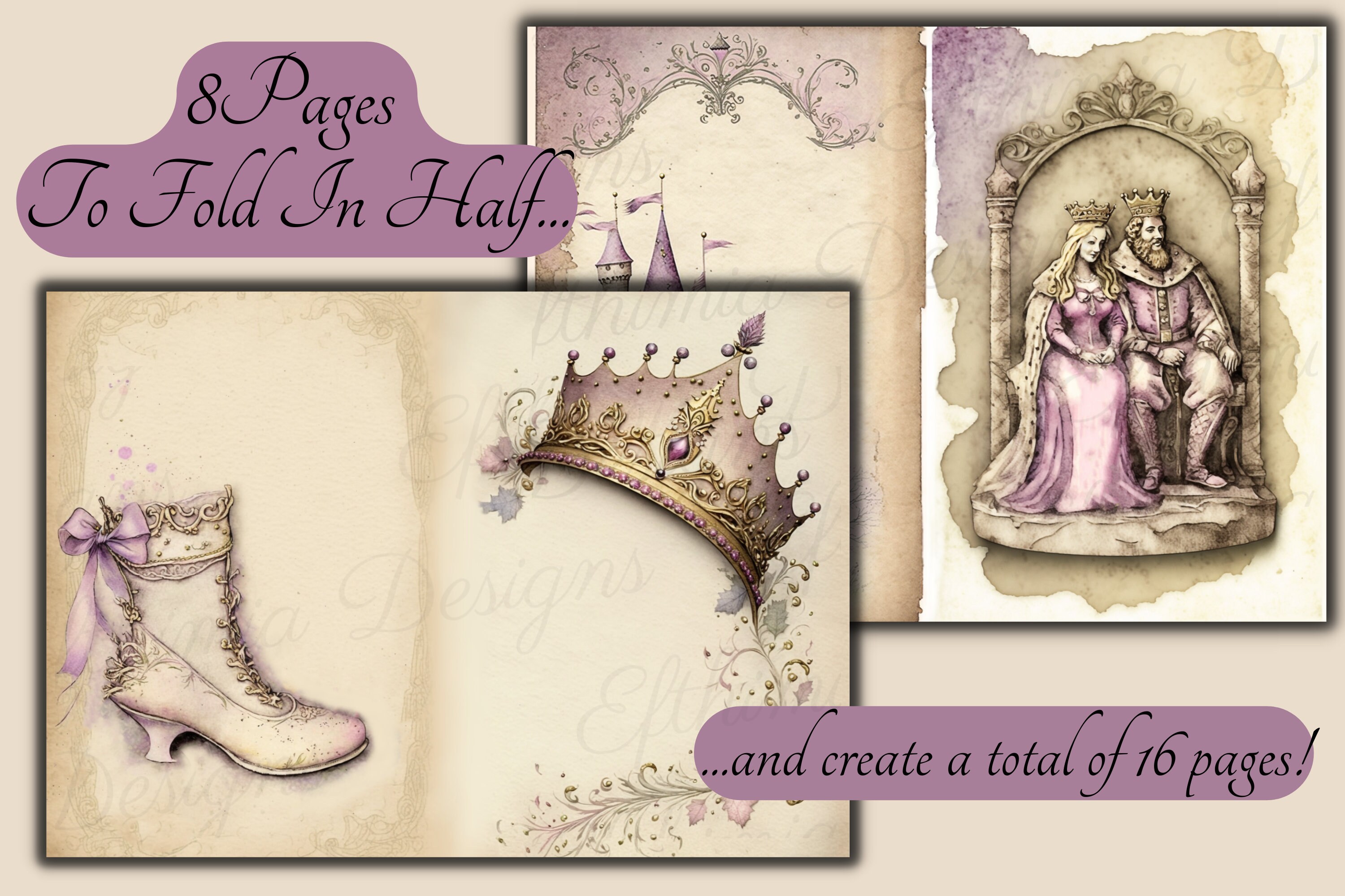 Fairy Tale, Junk Journal Pages, Printable, Digital Journal Kit, Digital ...