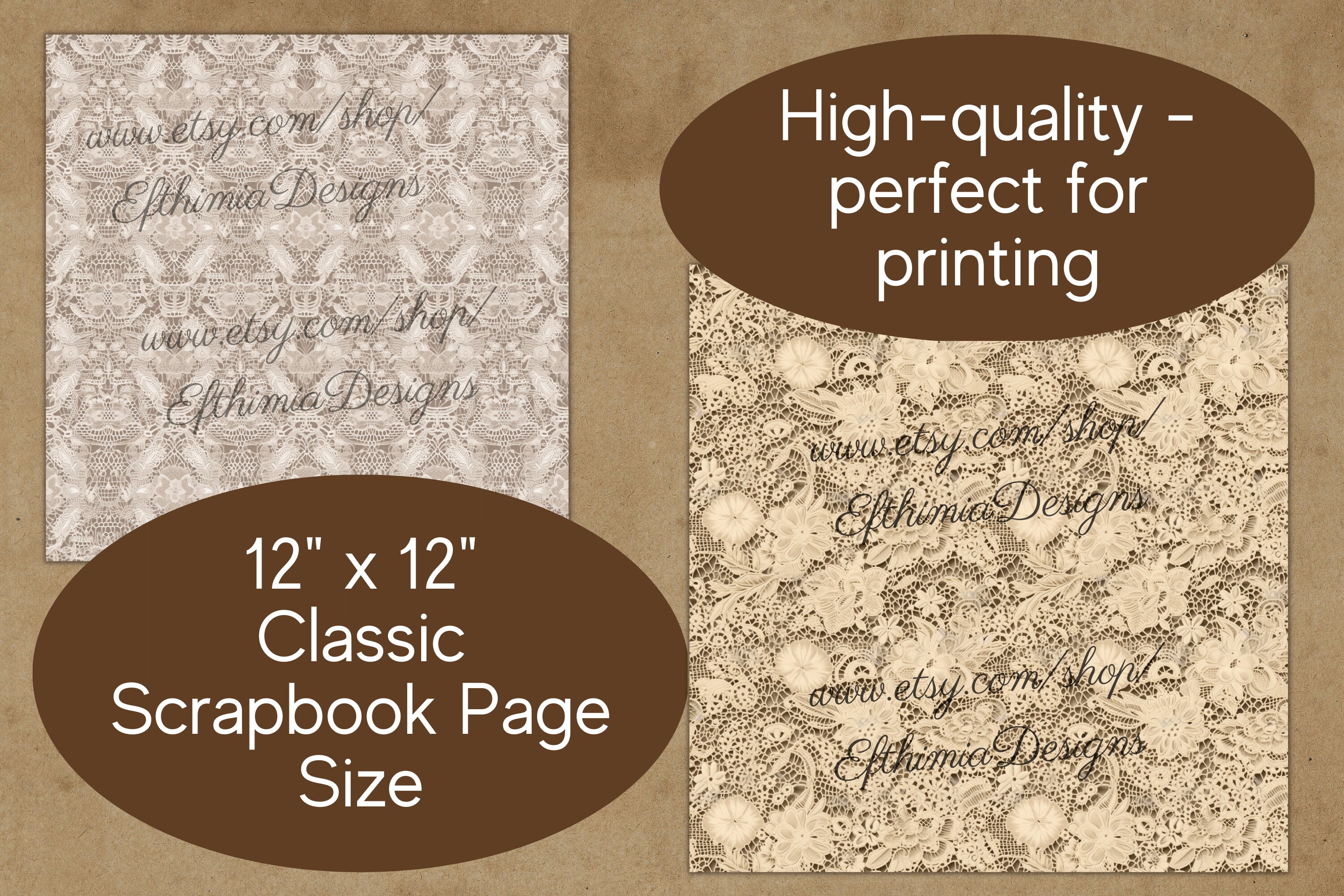 Scrapbook Paper Beige Lace, Printable, Junk Journal, Pattern, Antique ...
