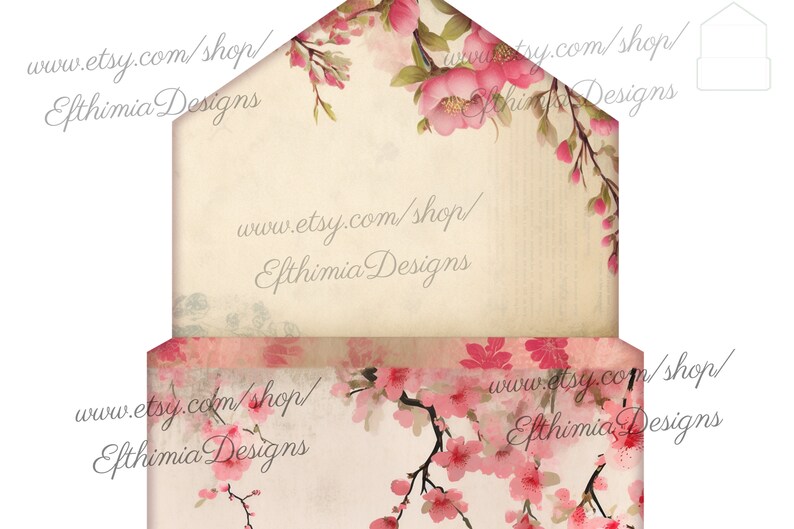Cherry Blossom Ephemera, Add-on, Digital Download, Collection ...