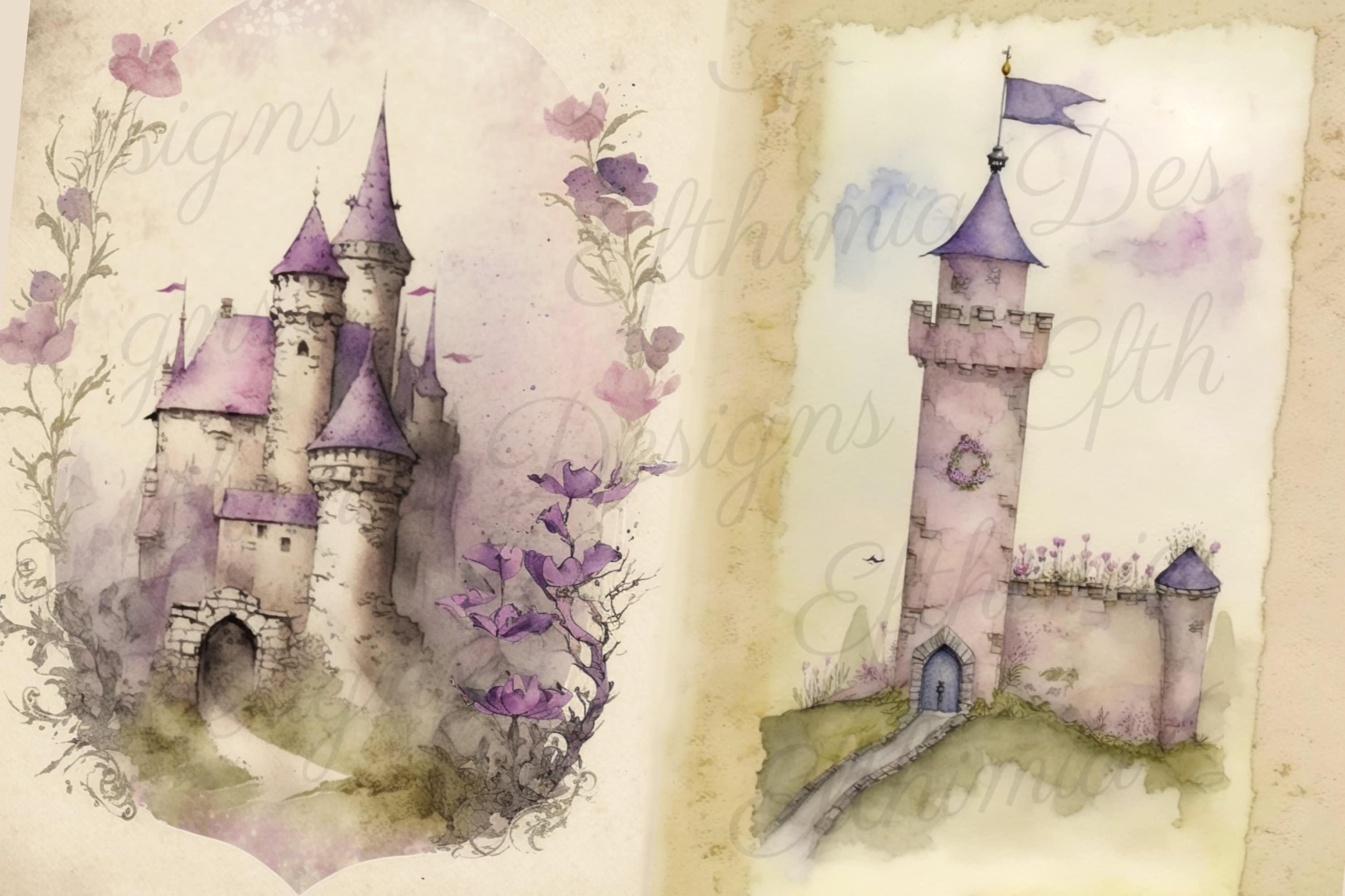 Fairy Tale, Junk Journal Pages, Printable, Digital Journal Kit, Digital ...